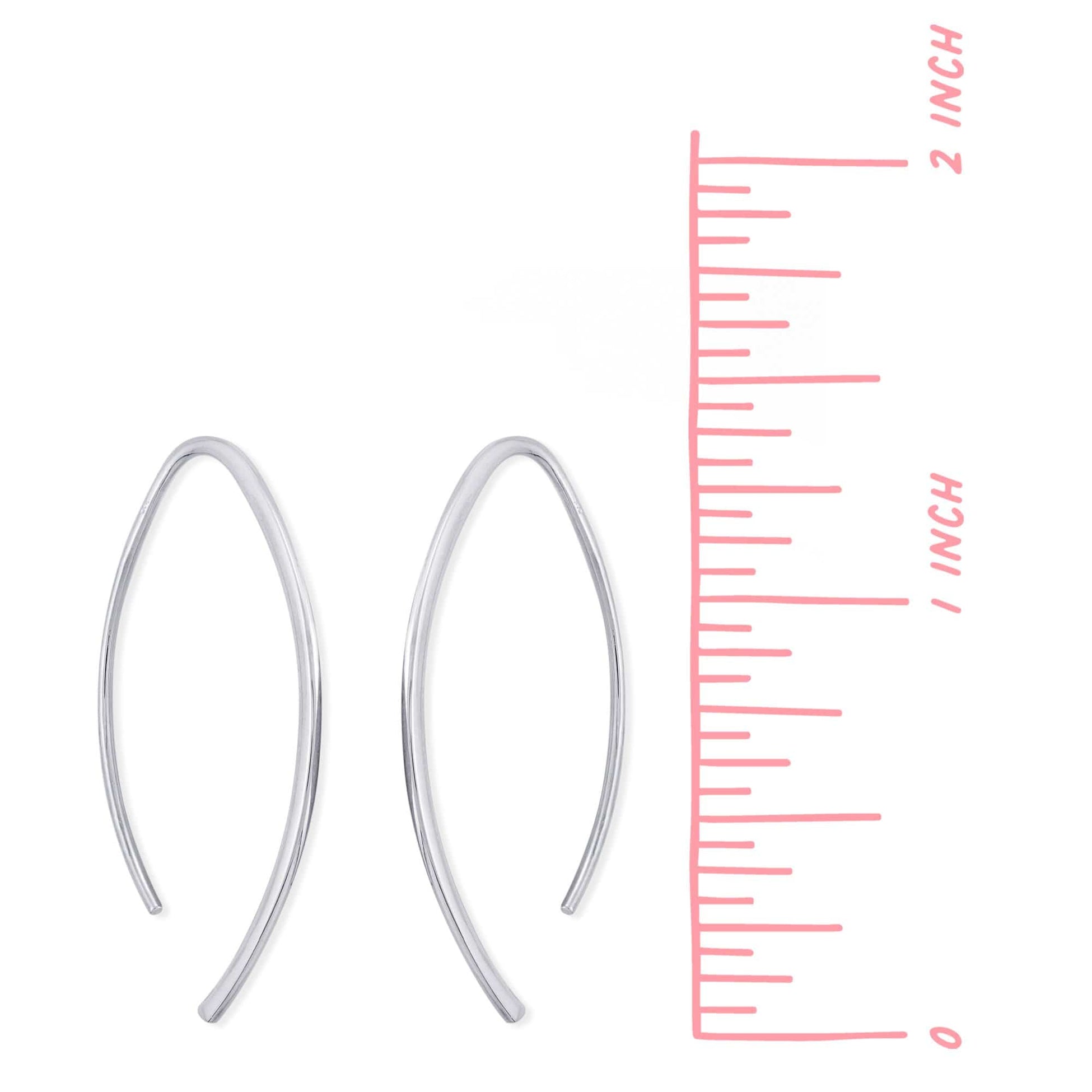Pull Through Hoop Earrings | Hoops Curved | Boma Jewelry