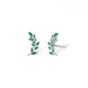 Leaf Stud Earrings | Leaf Green Earrings | Boma Jewelry
