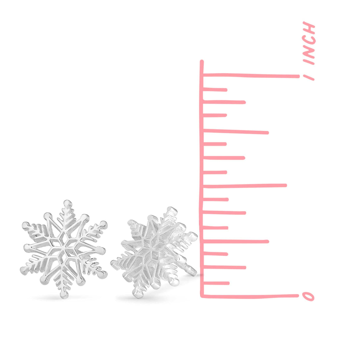 Snowflake Studs | Silver Earrings | Boma Jewelry